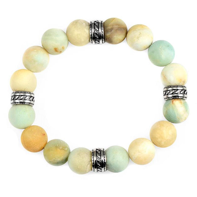 Crucible Jewelry Crucible Los Angeles 12mm Matte Amazonite Bead Stretch ...