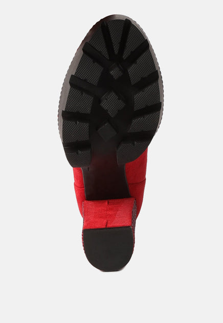 London Rag birch block heeled ankle boots | ShopSimon