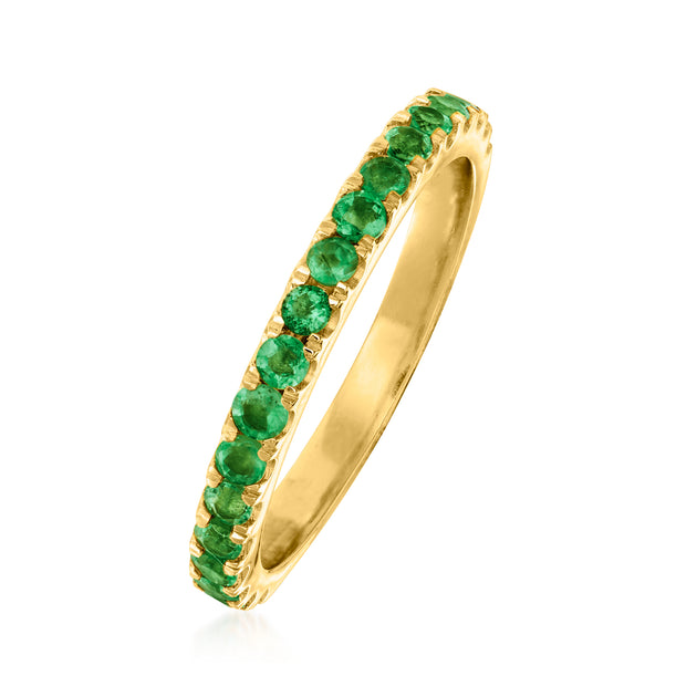 Ross-Simons Emerald Ring In 18kt Gold Over Sterling | ShopSimon