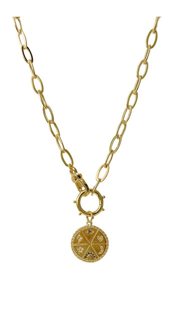 Marit Rae Oval Link Chain Necklace For Charms in Gold | ShopSimon