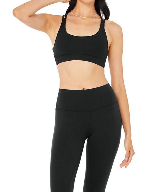 Alo Yoga Airbrush Suspension Bra in Black | ShopSimon