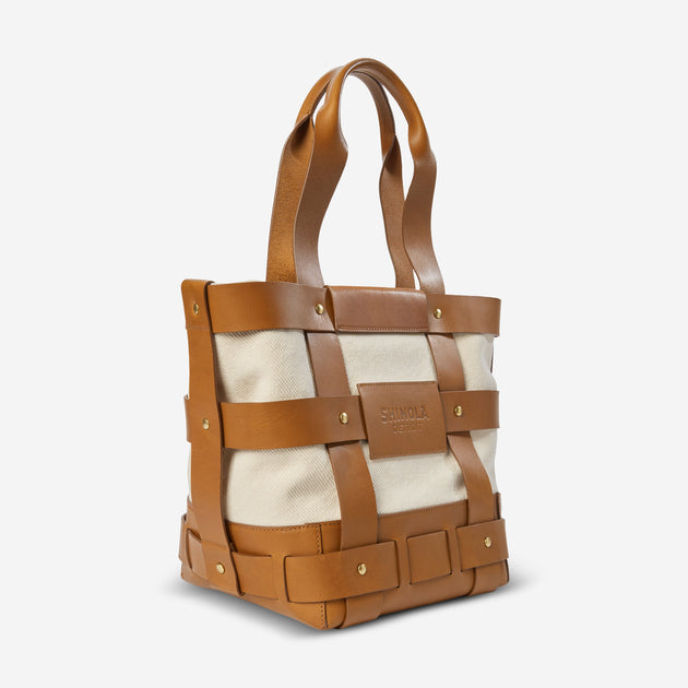 Shinola The Medium Bixby Tan Vachetta Leather Basket Bag 20265346 ...