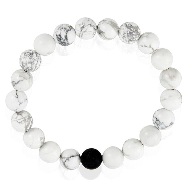 Crucible Jewelry Crucible Los Angeles Polished Howlite and Black Matte ...