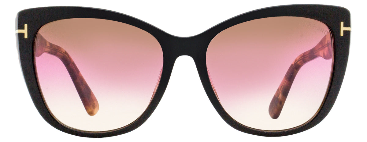 Tom Ford Women's Cat Eye Sunglasses Tf937 Nora 05f Black/rose Havana ...