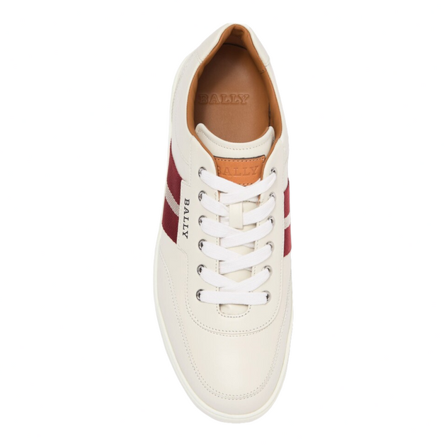 Bally Oriano Men's 6240315 White Leather Sneaker | ShopSimon