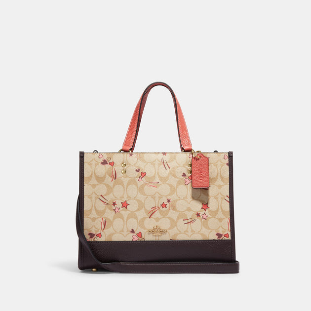 Coach Outlet Dempsey Carryall In Signature Canvas With Heart And Star ...