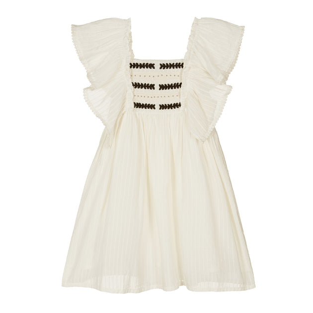 Mayoral Off White Ruffle Summer Dress | ShopSimon