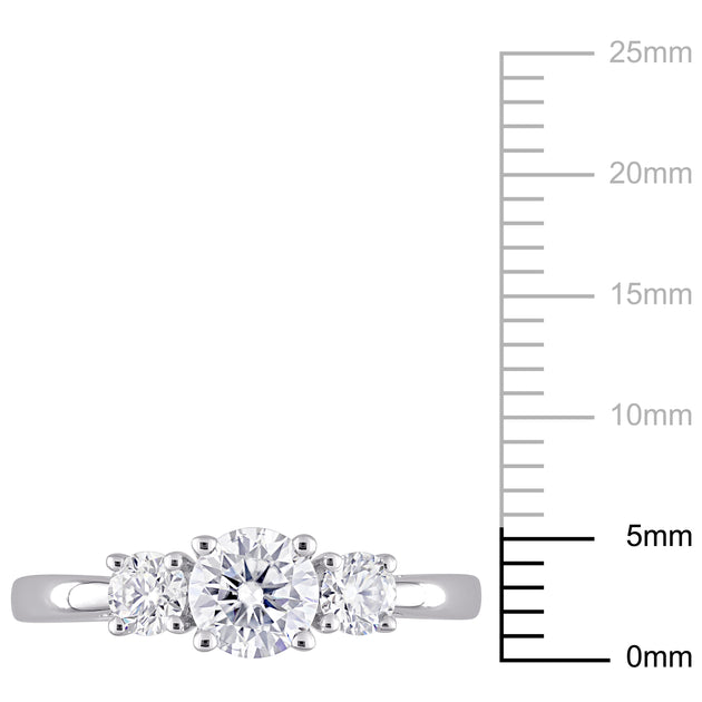 Mimi & Max 1ct Dew Created Moissanite 3-stone Engagement Ring In ...