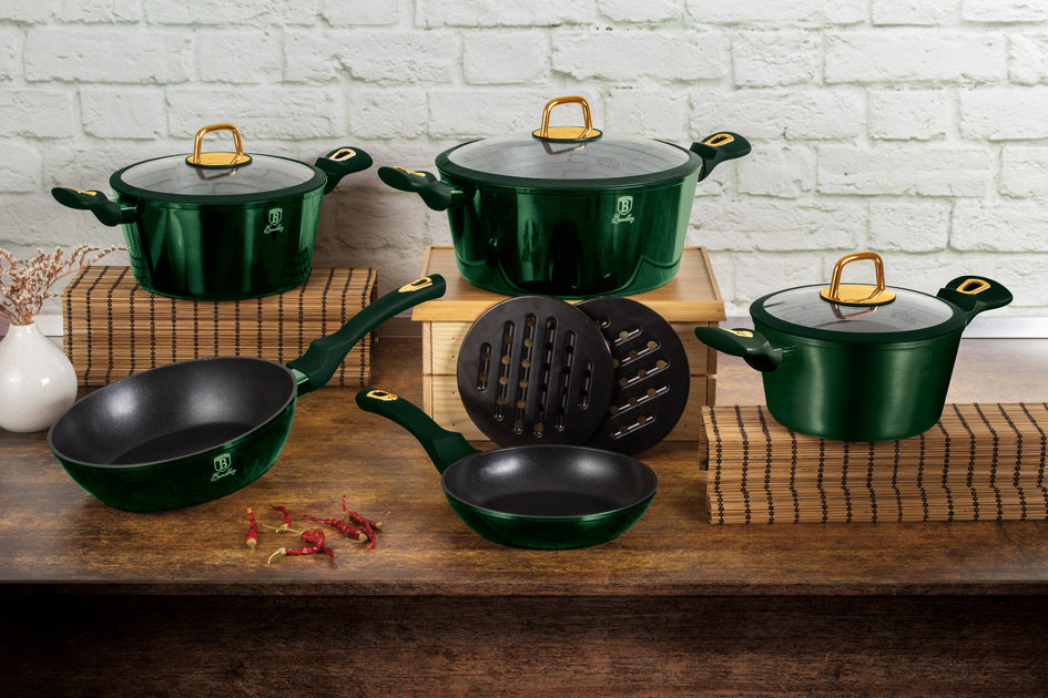 Berlinger Haus 10-Piece Kitchen Cookware Set Emerald Collection | ShopSimon