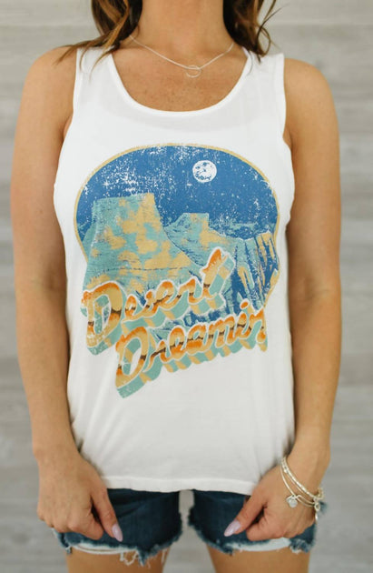 BANDIT BRAND Desert Dreamin Graphic Tank In White | ShopSimon