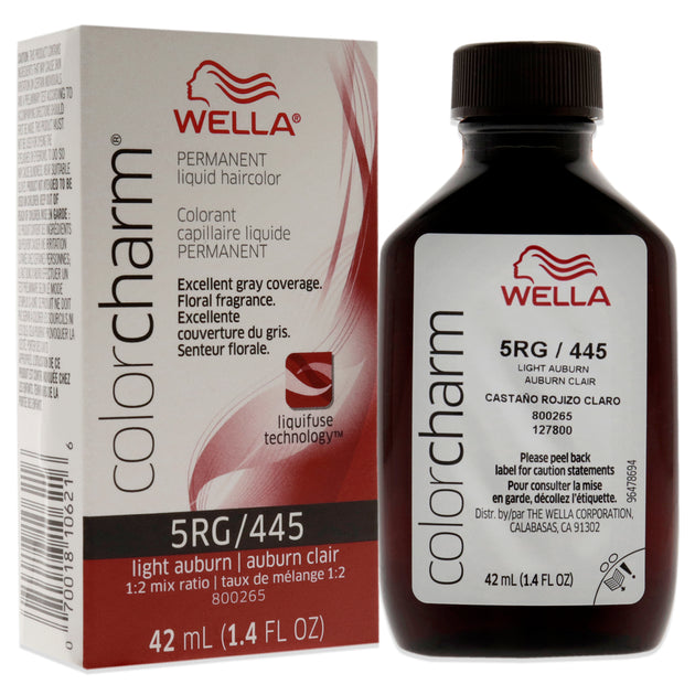 Wella Color Charm Permanent Liquid Haircolor - 445 5rg Light Auburn By ...