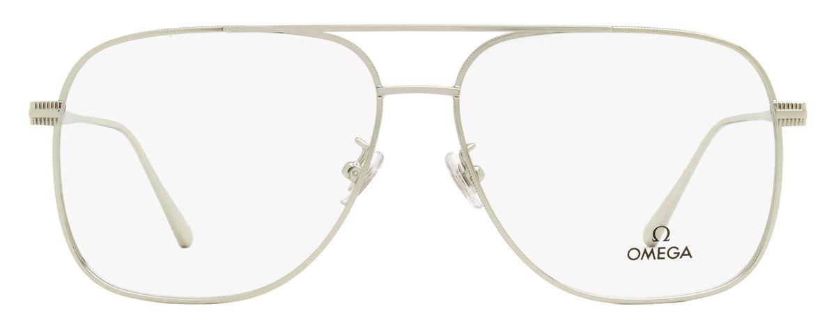 Omega Men's Navigator Eyeglasses Om5006h 016 Palladium 60mm | ShopSimon