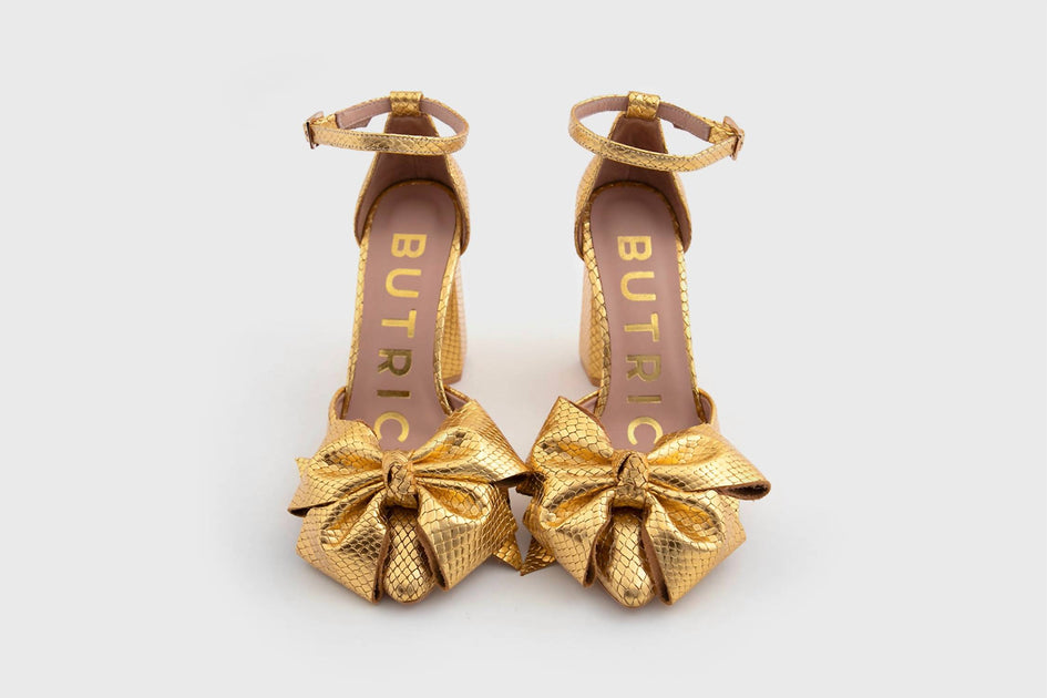 BUTRICH Francesca Pump Sandal In Gold | ShopSimon