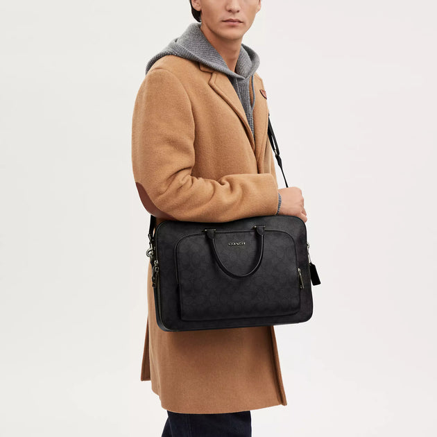 Coach Outlet Ethan Brief In Signature Canvas | ShopSimon