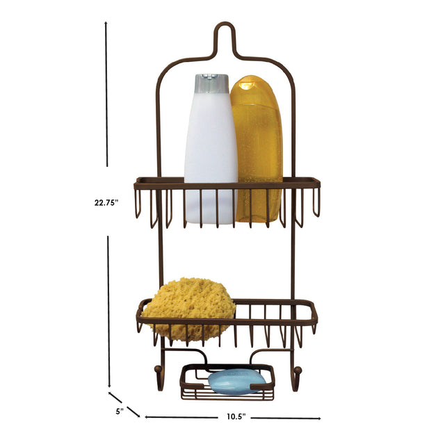 Home Basics Heavyweight Shower Caddy, Bronze | ShopSimon