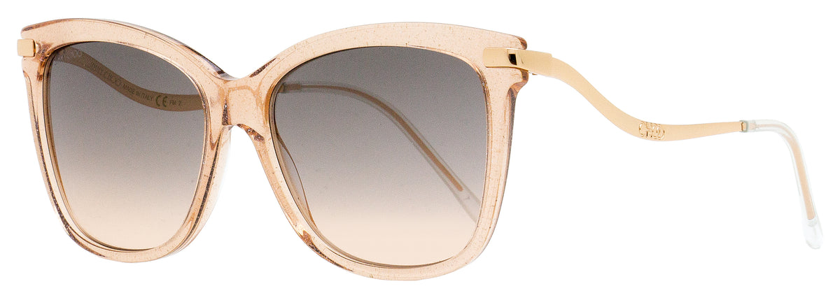 Jimmy Choo Women's Rectangular Sunglasses Steff/s Sqgff Beige Glitter ...