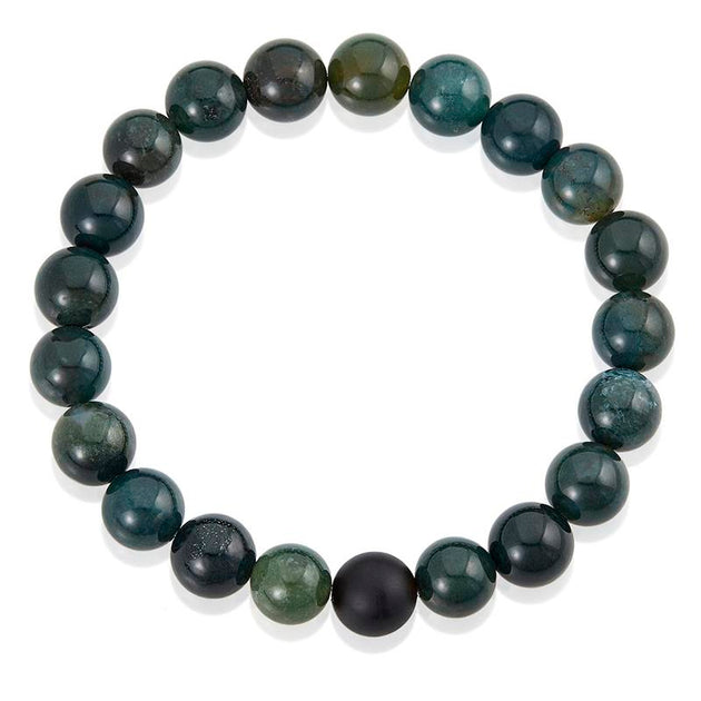Crucible Jewelry Crucible Los Angeles Polished Moss Agate and Black ...