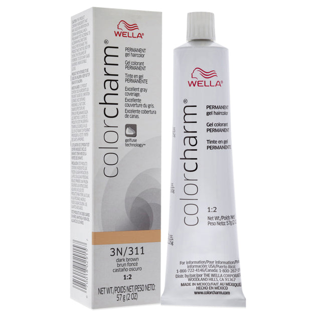 Wella Color Charm Permanent Hair Color Gel - 311 3n Dark Brown By For ...