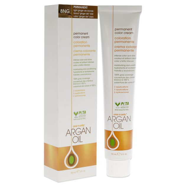 One n Only Argan Oil Permanent Color Cream - 8ng Light Ginger Ale ...