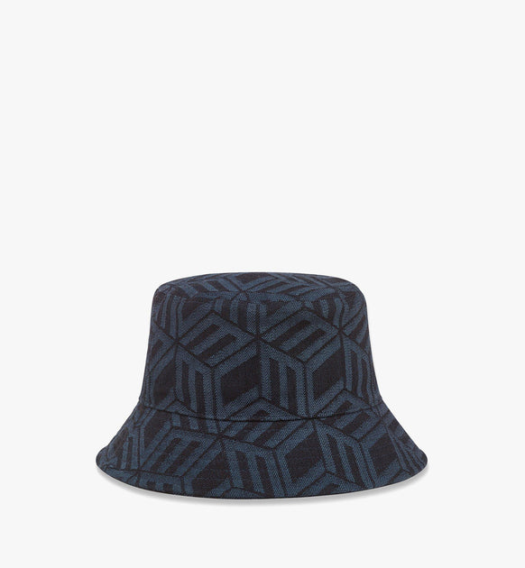 MCM Bucket Hat In Cubic Monogram Denim Jacquard | ShopSimon