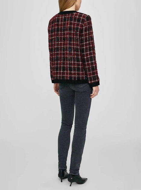 ANINE BING Cherry Plaid Lydia Jacket In Red | ShopSimon
