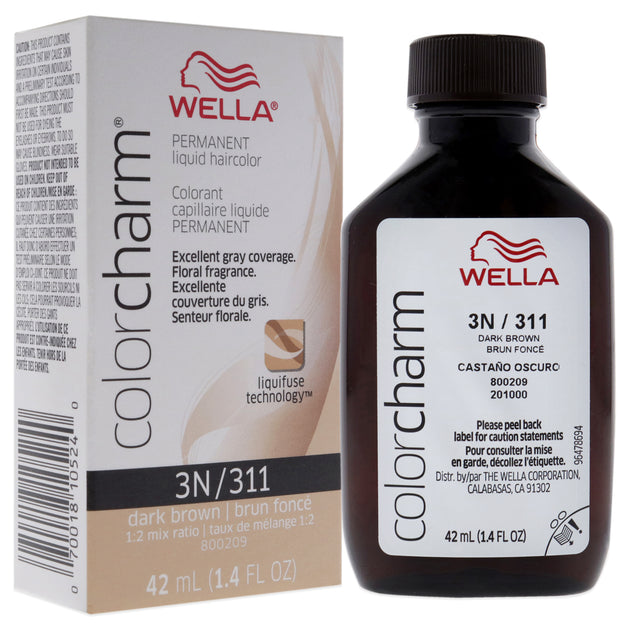 Wella Color Charm Permanent Liquid Haircolor - 311 3n Dark Brown By For ...