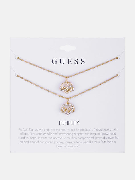 Guess Factory Gold-Tone Infinity Necklace Set | ShopSimon