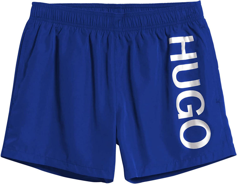 Hugo Boss Men's Royal Blue Abas Silver Logo Swim Shorts | ShopSimon