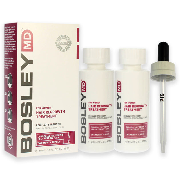 Bosley Hair Regrowth Treatment Regular Strength By For Women - 2 X 2 Oz ...