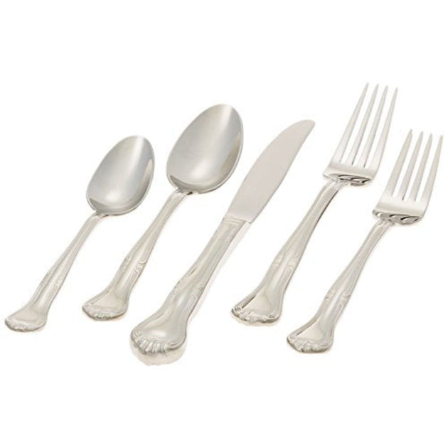 Gorham Valcourt Stainless Flatware 5 Piece Place Setting | ShopSimon