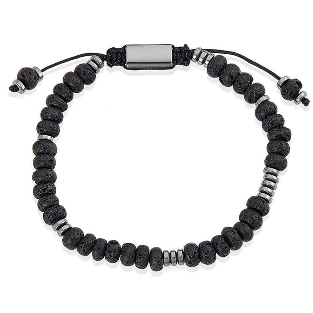 Crucible Jewelry Crucible Los Angeles Lava Rondelle Beads with Hematite ...