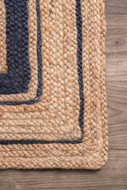 nuLOOM Braided Rikki Border Jute | ShopSimon