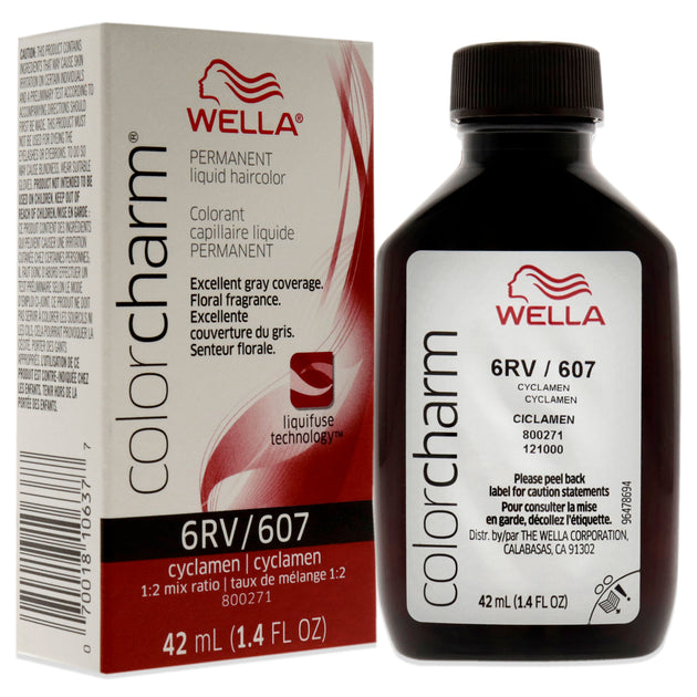 Wella Color Charm Permanent Liquid Haircolor - 607 6rv Cyclamen By For ...