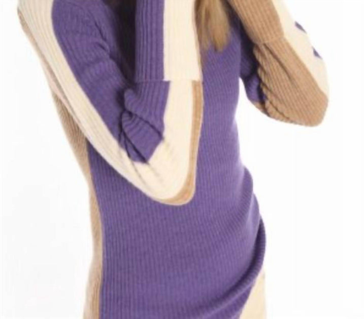 Vilagallo Anna Sweater in Lilac/Camel | ShopSimon