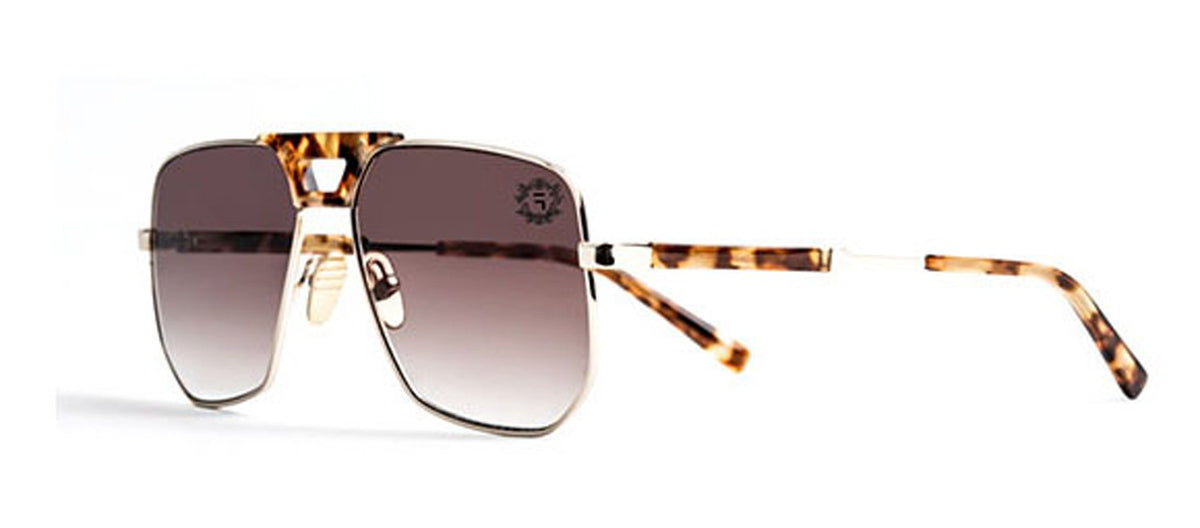 FUBU Frames Flatbush Gold Square Sunglasses | ShopSimon