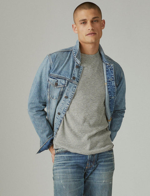 Lucky Brand Men's Garment Dye Thermal Crew | ShopSimon