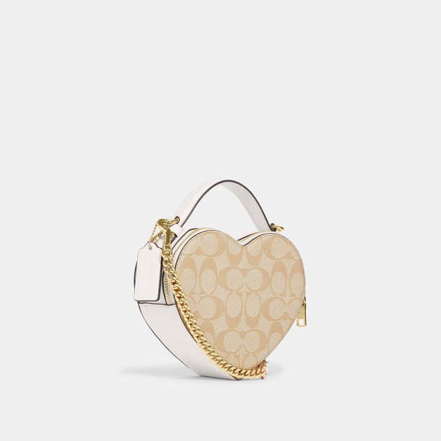 Coach Outlet Heart Crossbody In Signature Canvas | ShopSimon