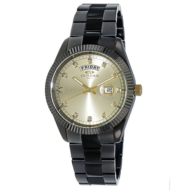 Oniss Men's Admiral Gold Dial Watch | ShopSimon