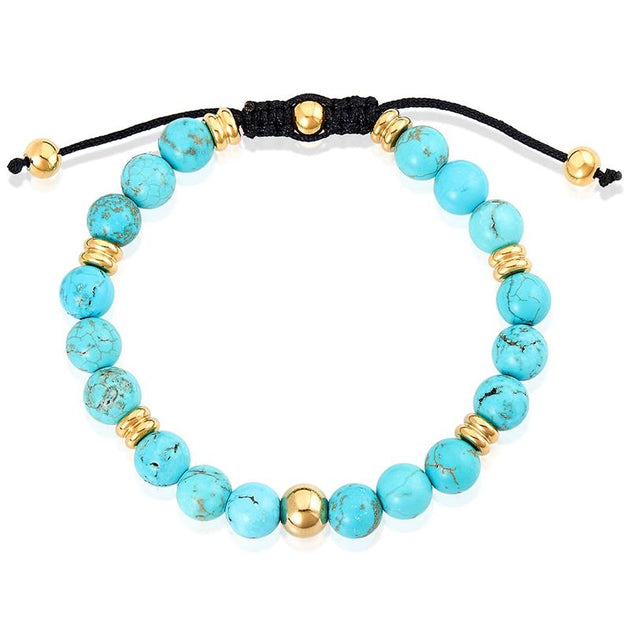 Crucible Jewelry Crucible Los Angeles 8mm Turquoise and Gold IP ...