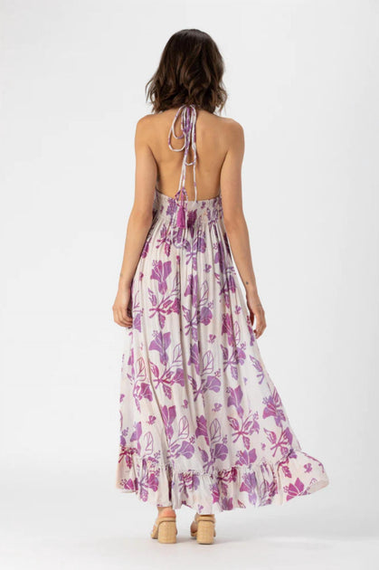 Tiare Hawaii Nanea Maxi Dress in Batik Orchid | ShopSimon