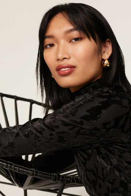 RACHEL COMEY Keel Hoop Earrings In Gold | ShopSimon