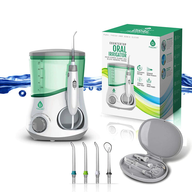 PURSONIC Professional Counter Top Oral Irrigator Water Flosser with 3 ...