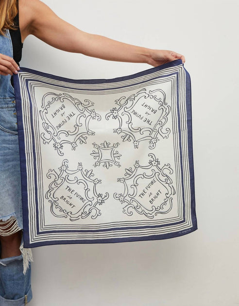 Created By The Future Is Bright Bandana Scarf In Blue/white | ShopSimon