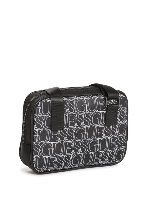 Guess Factory Outline Logo Print Nylon Crossbody | ShopSimon