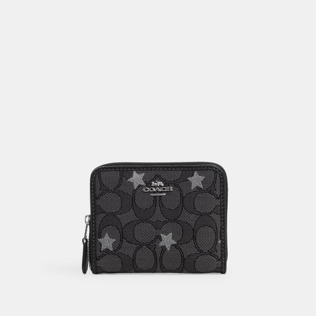 Coach Outlet Small Zip Around Wallet In Signature Jacquard With Star ...