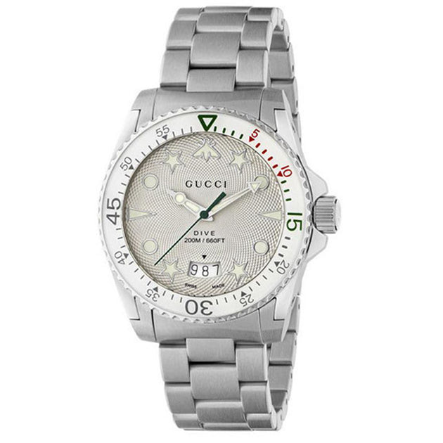 Gucci Men's Dive Silver Dial Watch | ShopSimon
