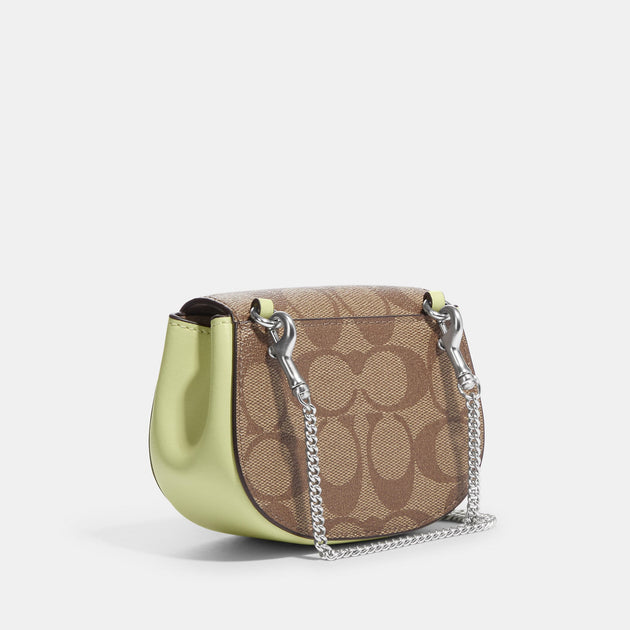 Coach Outlet Morgan Card Case On A Chain In Signature Canvas | ShopSimon