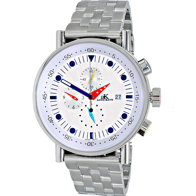 Adee Kaye Men's Mando-mb White Dial Watch | ShopSimon