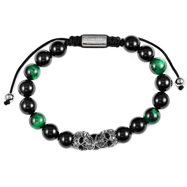 Crucible Jewelry Crucible Los Angeles Double Skull Adjustable Bracelet ...