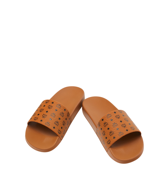 MCM Monogram Print Rubber Slides | ShopSimon